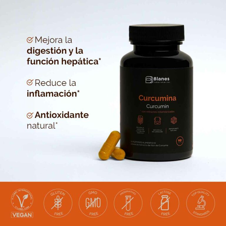 Curcumina | 500 mg | 90 cápsulas - Laboratorios Blanes